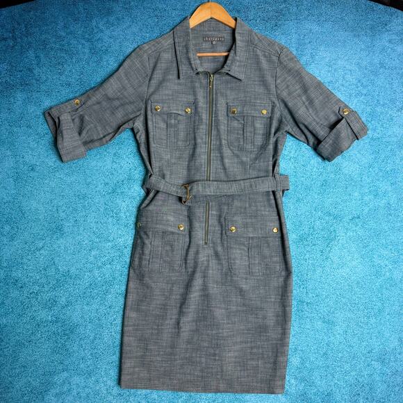 Sharagano | Dresses | Sharagano Womens Dress Size 6 Greyblue ...